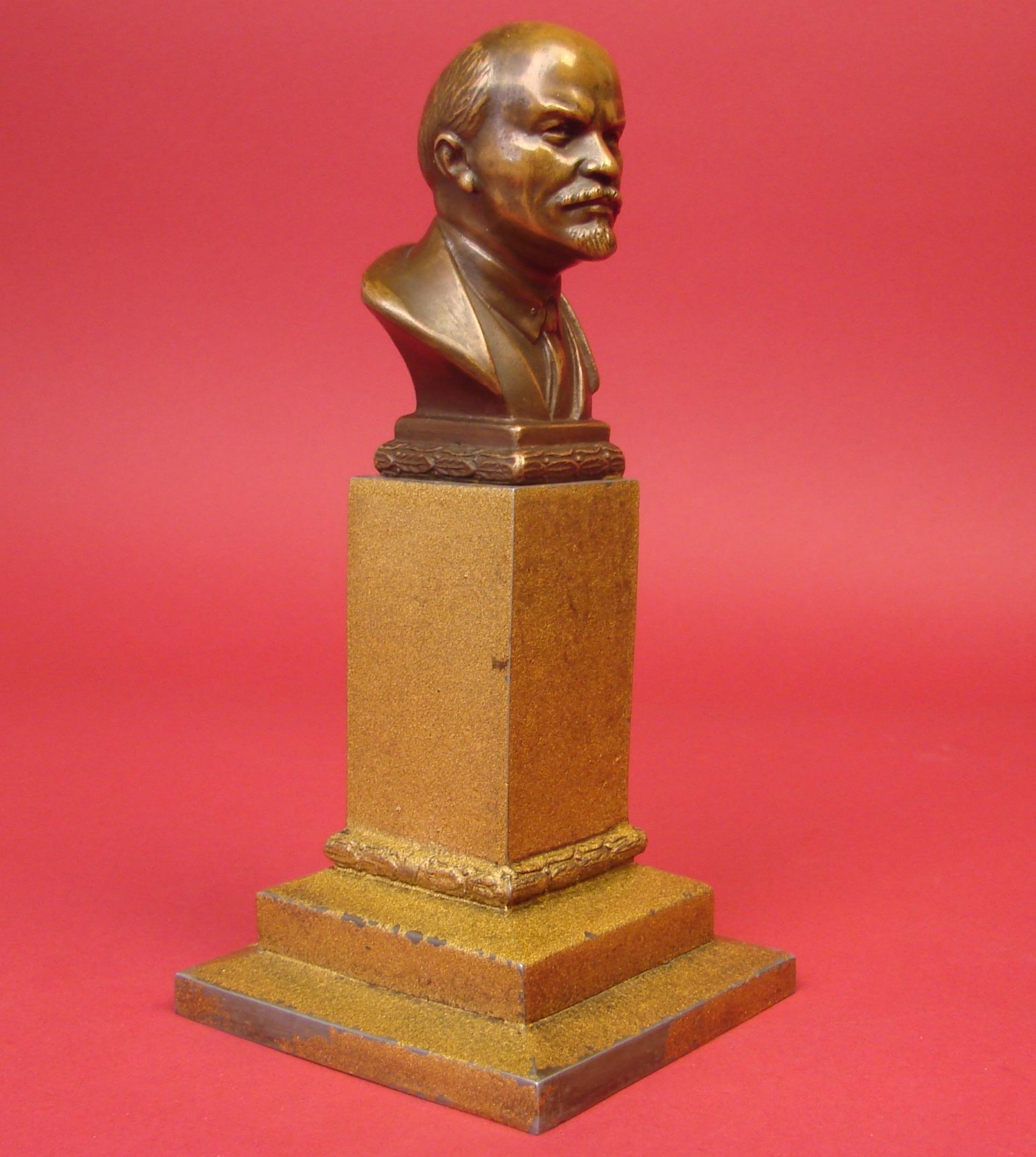 Soviet LENIN Bust SOLID BRONZE Statuette Monument 1955 ORIGINAL Statue ...