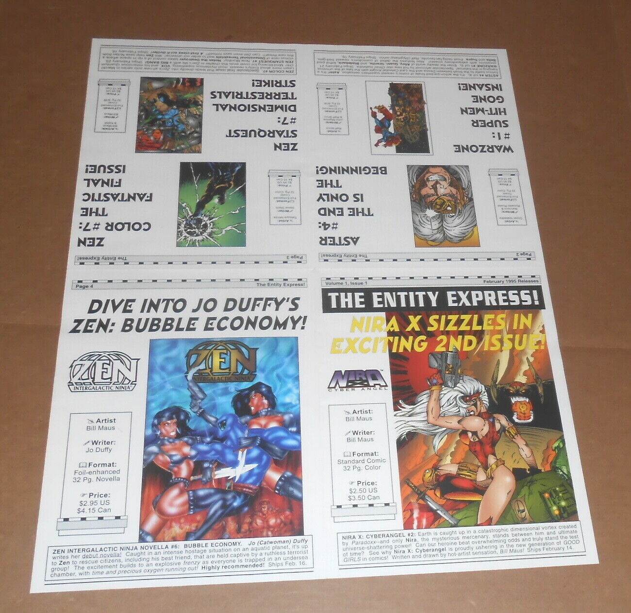 Nira Cyber Angel with Guns Poster 2-Sided Promo 22x17 Entity Comics ...