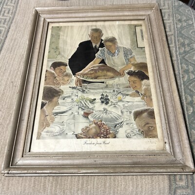 Thanksgiving - Norman Rockwell Freedom From Want Framed Print. | eBay