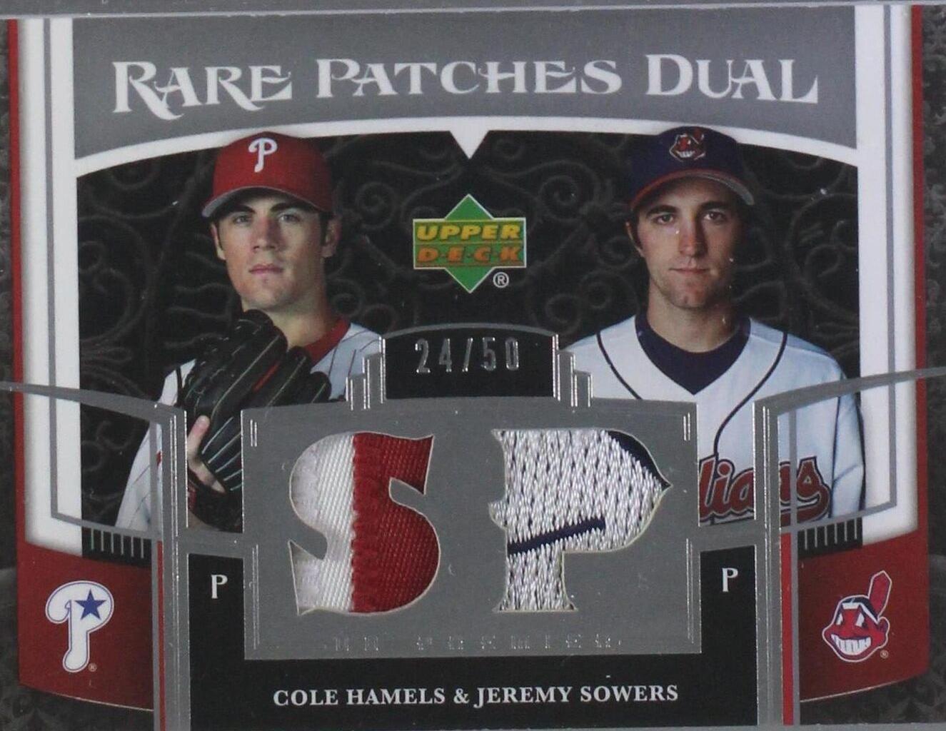 2007 Upper Deck Premier - Rare Patches Dual Cole Hamels, Jeremy Sowers ...