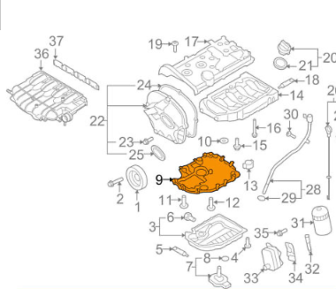 AUDI Q3 8U Ölwanneneinsatz 06J103138F NEU ORIGINAL | eBay.de