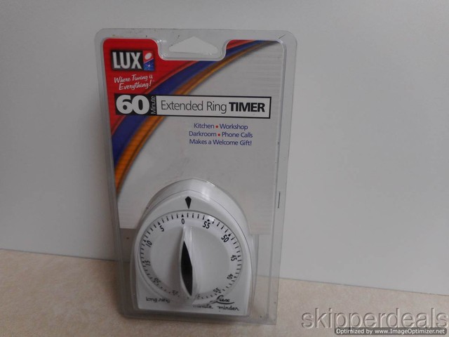 Lux Minute Minder Long Ring Timer Mechanical White 60 Min for sale ...