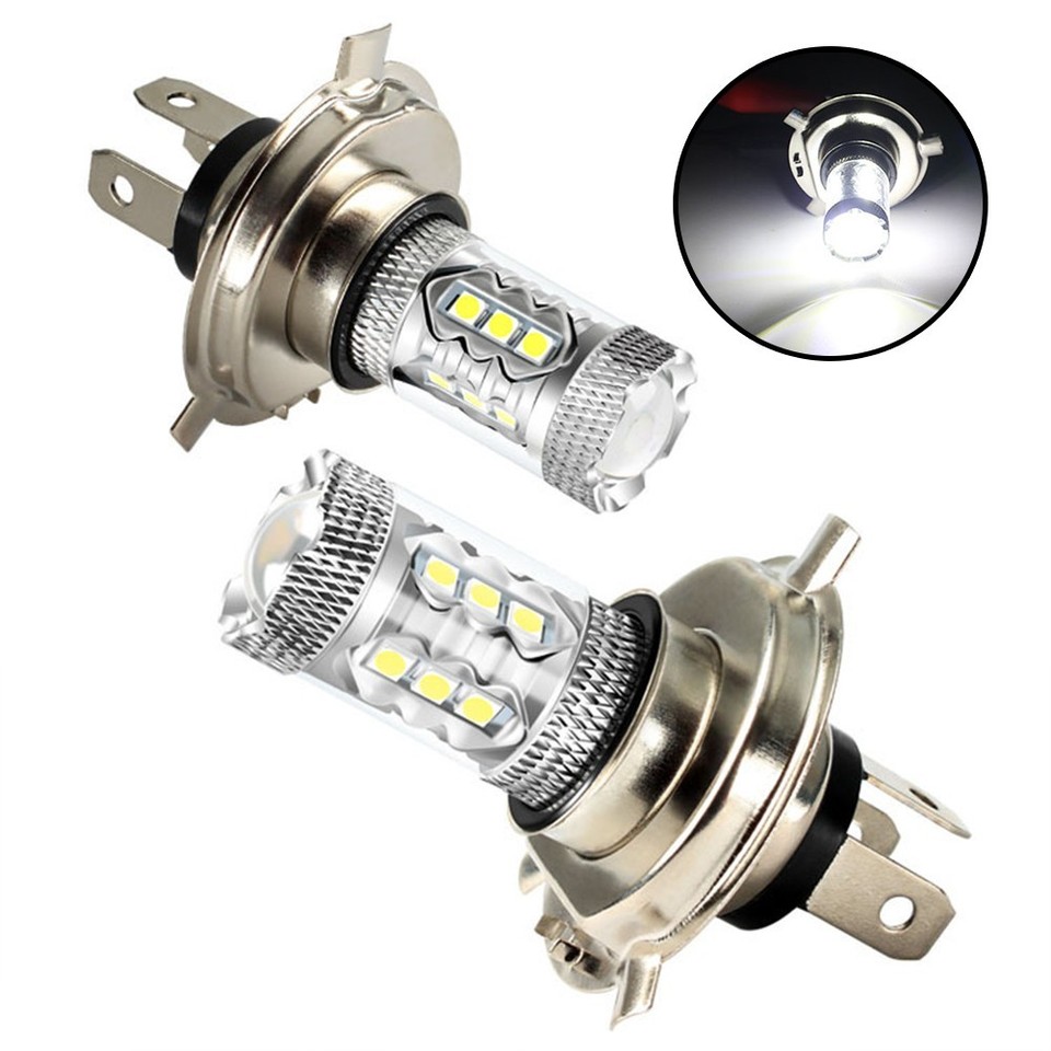 Brand New H4 Fog Lights LED Bulb Hi/Lo Lamp Motorcycle Set 12V 2Pcs ...