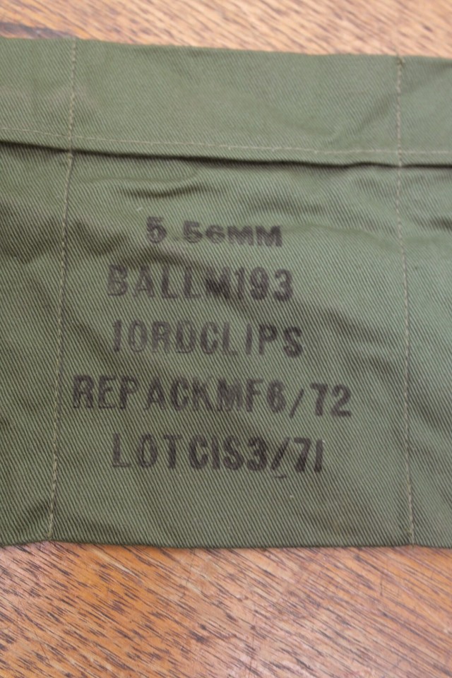 Bandolier for M16, 5.56mm - Australian Army Vietnam Woven Webbing ...