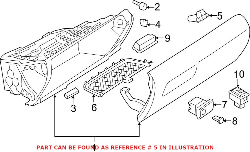 BMW+OEM+14-15+X5+Glove+Box-damper+51169227250 for sale online | eBay