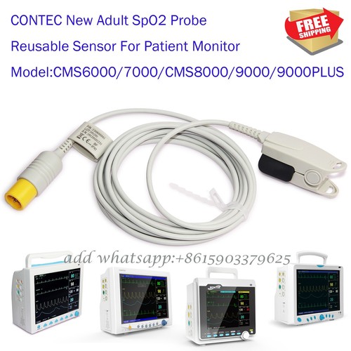CONTEC Adult SpO2 Probe Reusable Sensor For CMS6000/7000/8000 Patient ...
