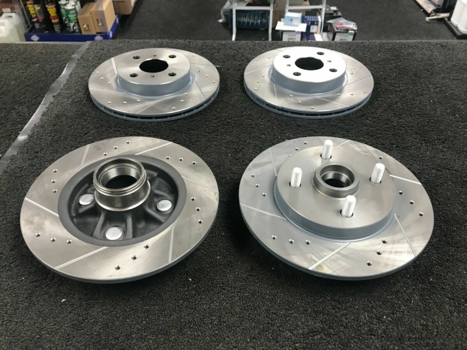 FOR TOYOTA STARLET GLANZA EP91 EP82 DRILLED GROOVED FRONT REAR BRAKE ...