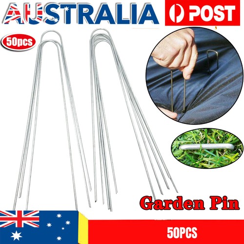 50x Garden Pins Camping Tent Pegs Awning Screw In Ground Fixing Nails ...
