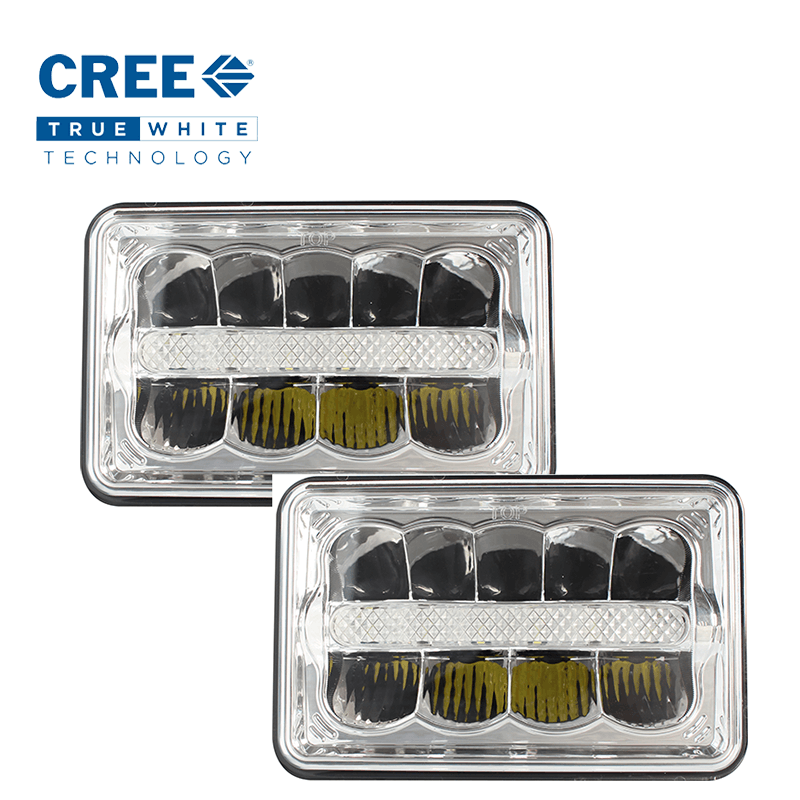 LED headlight 4-x-6 Inch led-Headlights Suit 80 Series 60 SERIES Square ...