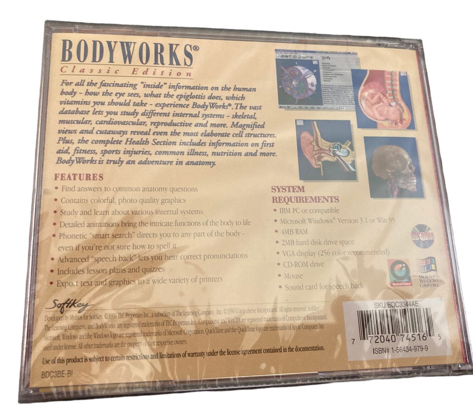BODYWORKS CLASSIC EDITION. TAKE A JOURNEY THROUGH THE HUMAN BODY. BRAND ...