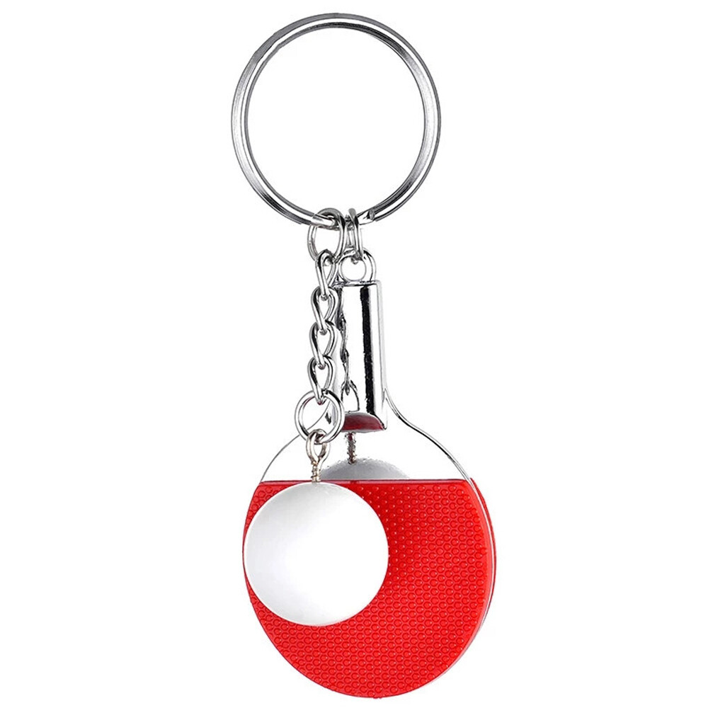 Sports Keyring Table Tennis Racket Table Tennis Keychain Ping Pong Key ...