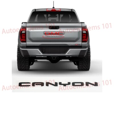 1PC Matte Black Rear Tailgate Canyon Emblem Badge Fit 2023-2024 GMC ...
