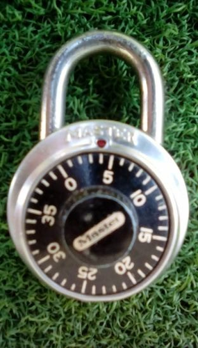 MASTER LOCK STAINLESS STEEL COMBINATION PADLOCK 3 NUMBER PRESET DIAL ...