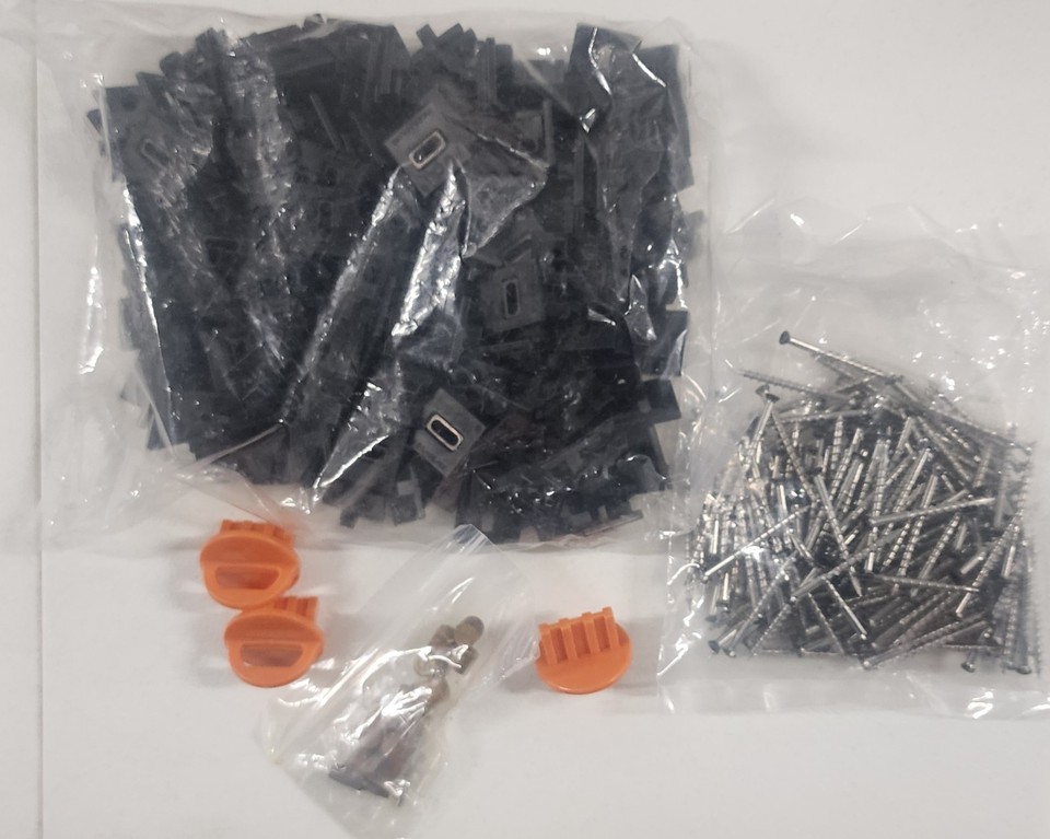 ExtremeKD Ipe Clip Black (1/4" Gap )Fastener Kit 175 (Screw Bag Open ...