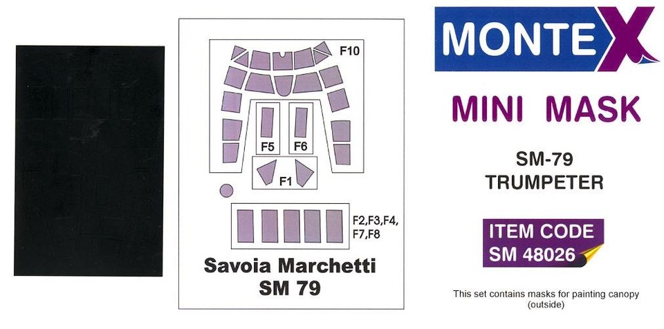 Montex 1/48 SAVOIA MARCHETTE SM-79 CANOPY PAINT MASK Trumpeter | eBay