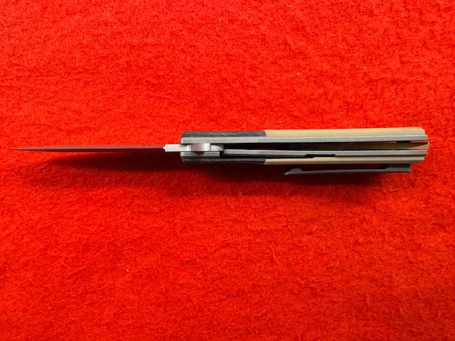 CUSTOM, HAND MADE TACTICAL EDC FLIPPER, DAVID STEIER, G10, CF, TITANIUM ...