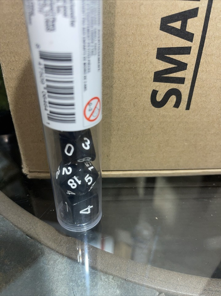 7 pc die Dice Set Black Role Playing Games Dungeons & Dragons DD ...