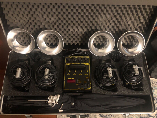 Novatron D1000 studio lights - 4 head, 1 power pack w/ acc. - PLEASE ...