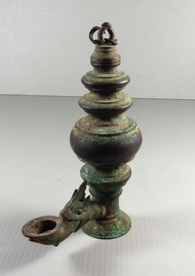 Antique 1700's Oil Lamp Fire Starting Ancient Bronze Artifacts Lot ...