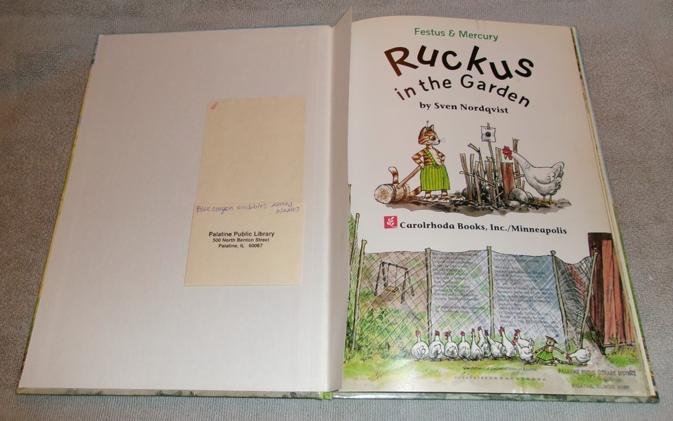 FESTUS & MERCURY RUCKUS IN THE GARDEN Story SVEN NORDQVIST Book CAT ...