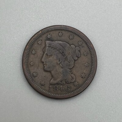 1846 Braided Hair Large Cent 1c | eBay