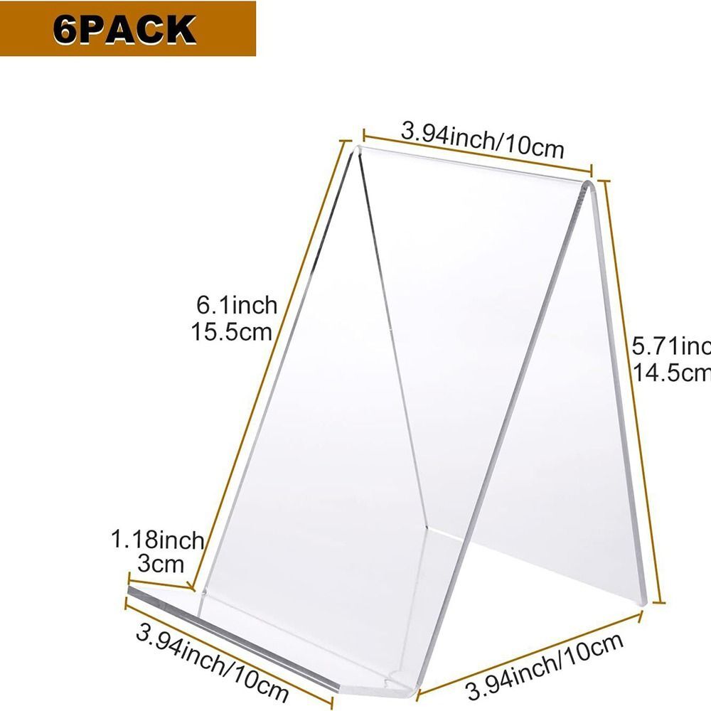 6pcs Clear Acrylic Display Easel Multi-functional Book Display Stand ...