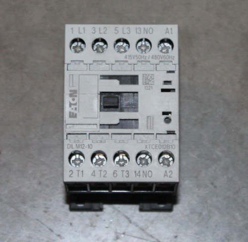 Eaton XTCE012B10 3 pole, 12 AMP AC-3 (20 AMP AC-1) contactor rated 5 H ...