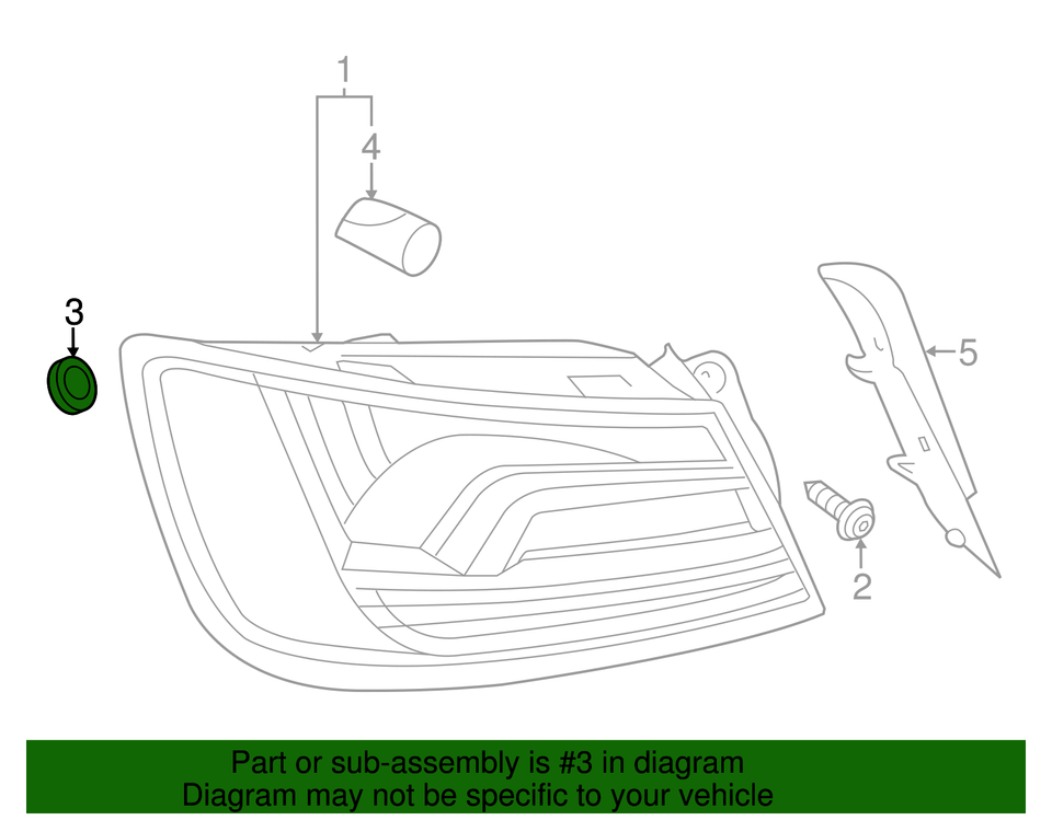 Genuine Audi Tail Lamp Assembly Grommet 8V0-805-673-A | eBay