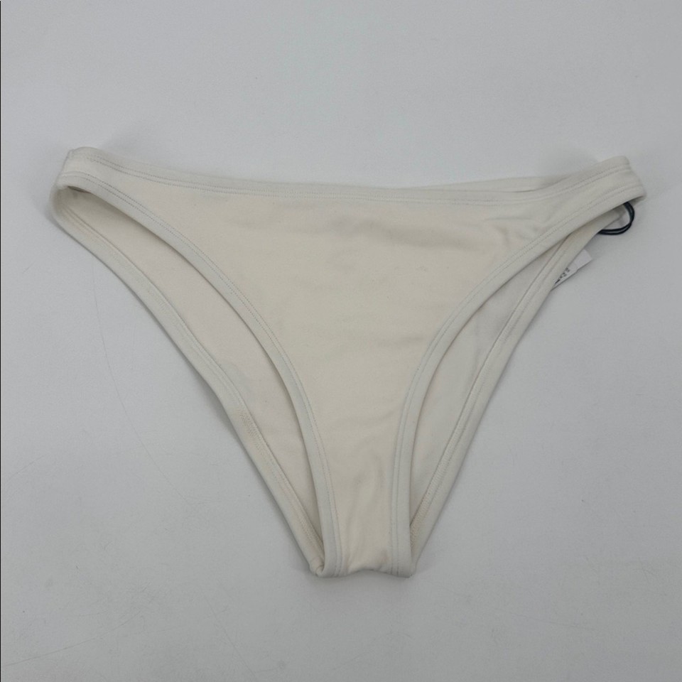 Shade & Shore Off-White Women's Medium Low-Rise High Leg Cheeky Bikini ...