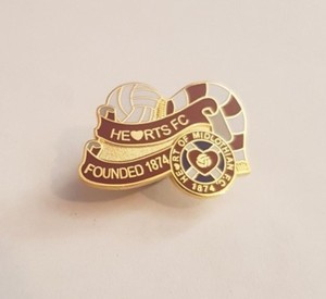 HEART OF MIDLOTHIAN FC BADGE FOUNDED 1874 | eBay