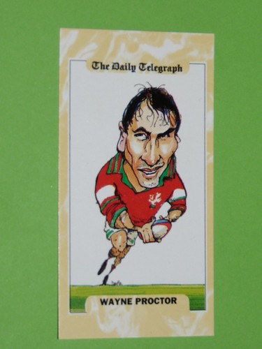 DAILY TELEGRAPH CARD 1995 RUGBY COUPE MONDE WALES PAYS DE GALLES WAYNE ...