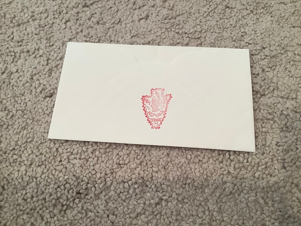 1978 ROMULUS Michigan: Signed FOLK ART WATERCOLOR Postal Cover GEORGE ...