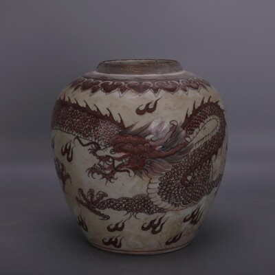 Pots - Chinese Underglaze Red Porcelain
