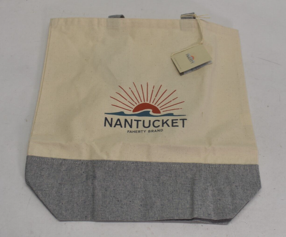 Faherty Location Tote Bag Nantucket Reusable Canvas Tote Beach Shopping ...