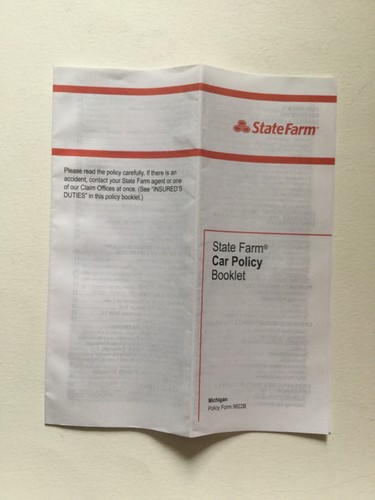 State Farm Car Policy Booklet | eBay