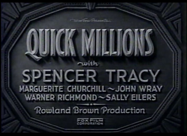 Quick Millions DVD - Spencer Tracy dir. Brown pre-Code Crime Film 1931 | eBay