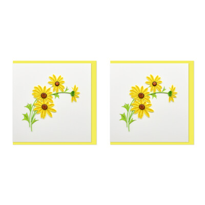 2x Boyle Daisy Handmade Paper Quilled 15x15cm Blank Greeting Card/16cm ...