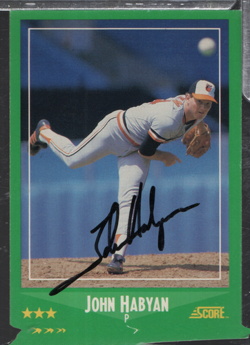 John Habyan Orioles Autographed 1988 Score #353 w/COA 010424NPCD195 | eBay