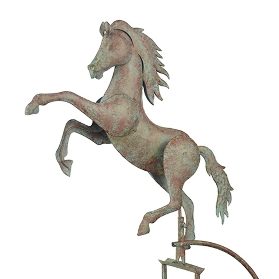 L@@K Art Heavy-Duty Outdoor Wind Sculpture Rocker HORSE Decorative ...