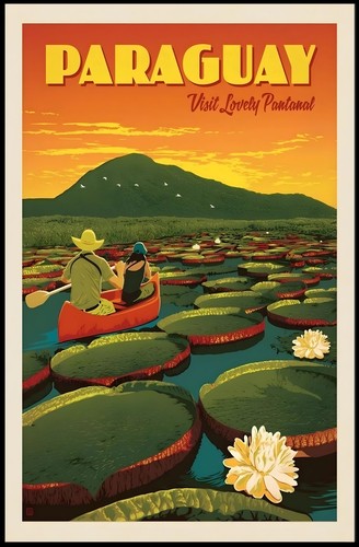 Paraguay Pantanal Adventure Vintage Travel Poster | eBay