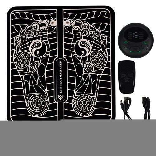 15 Level EMS Electric Foot Massager Pad Blood Circulation Muscle ...