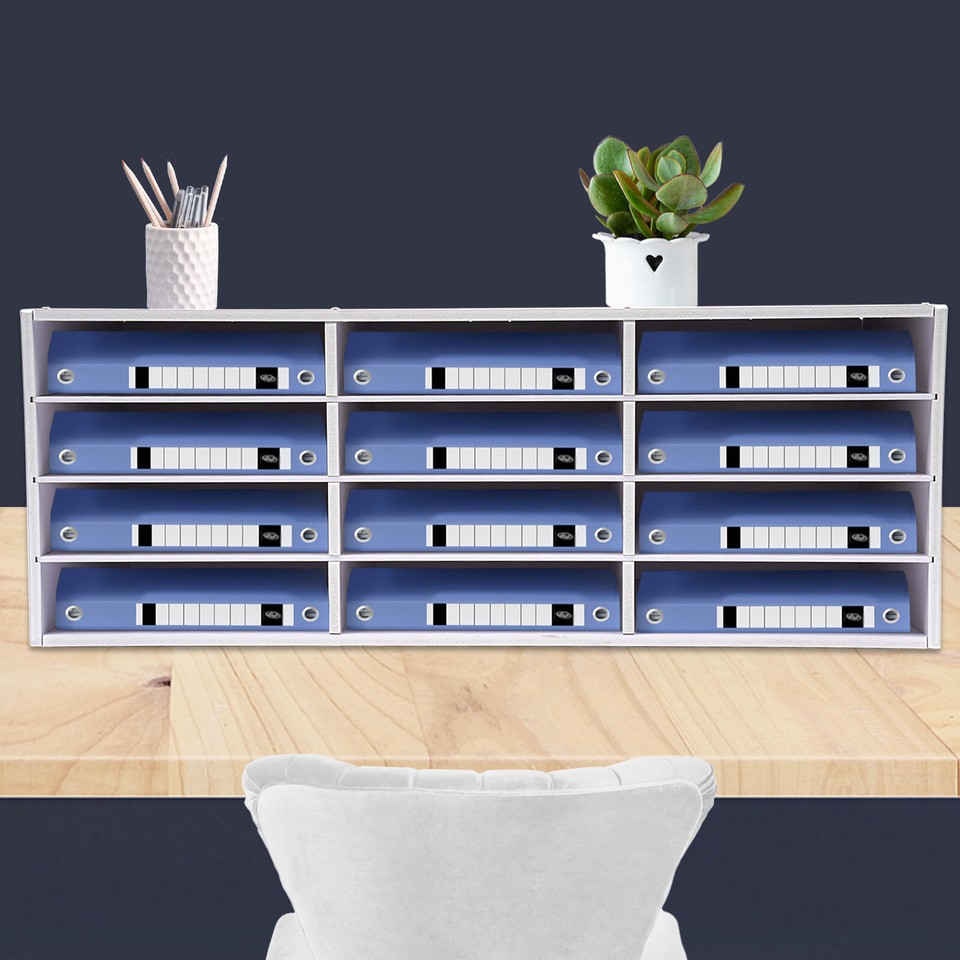 4-Tier Mail Sorter Organizer Countertop Literature Student Mailbox for ...