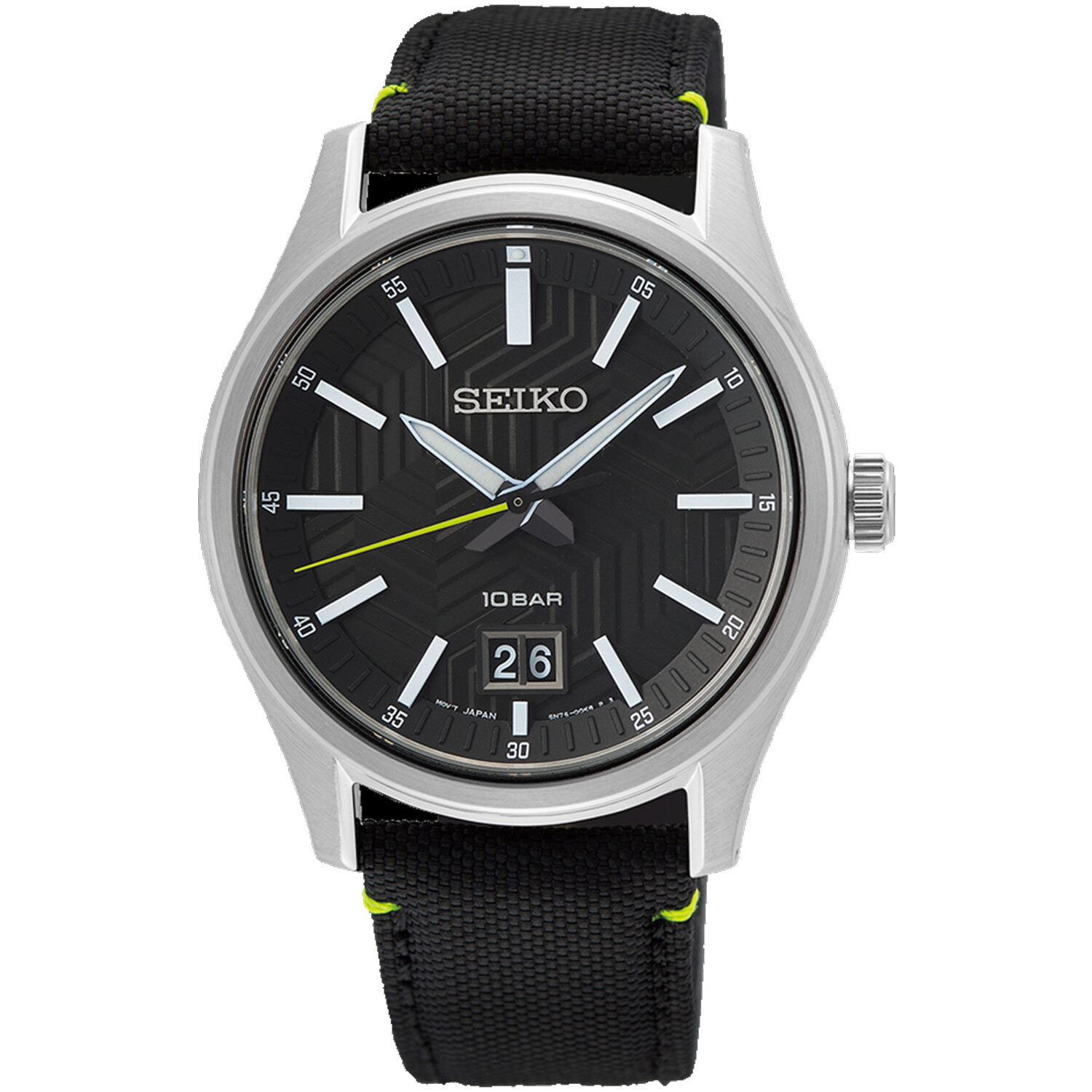 Seiko Men's Big Date Black Dial Watch - SUR517P1 | eBay