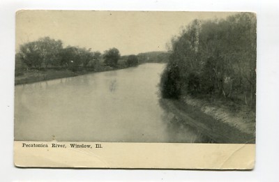 Vintage Postcard WINSLOW IL Pecatonica River 1902 | eBay