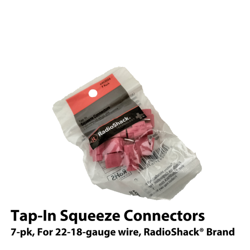 7-pk Tap-In Squeeze Connectors, For 22 to 18-gauge wire, RadioShack ...