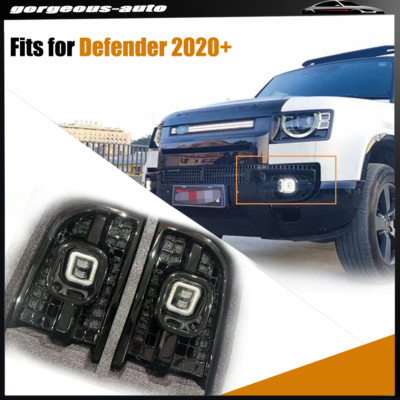 Fit For Land Rover Defender 2020-2023 Pair Front Fog Light Lamp Cover ...