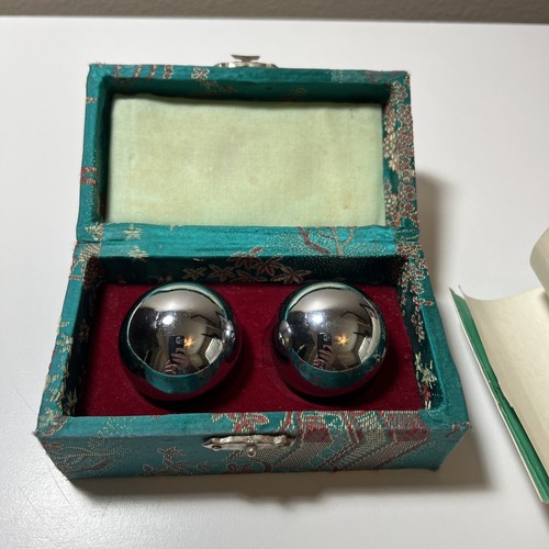 Vintage Teddy Iron Ball Baoding Exercise Balls with case | eBay