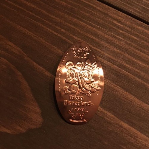Disney Pressed Penny Mickey Mouse Minnie Mouse Japan Limited Souvenir ...