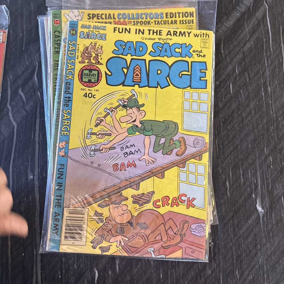 vintage comic book lot Of 12 Smurfs,sad Sack And The Sarge, Casper ...