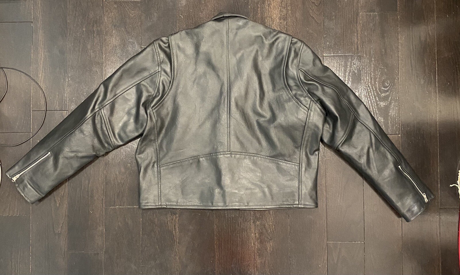 Rare Rebel Ryder black leather motorcycle jacket mens… - Gem